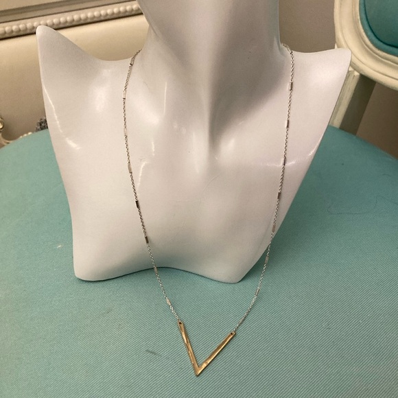 Jewelry | Fine Silver Chain Gold Plated V Necklace Model Shows Shortest ...